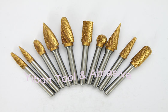 China Manufacturer Cylinder shape with Round Nose Titanium Coated Carbide Burr supplier